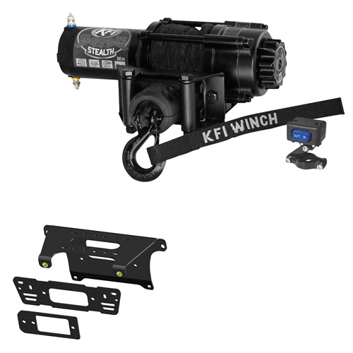 3500 lb KFI Stealth Syn Winch Combo Polaris Ranger Full Size XP 570 900 ...